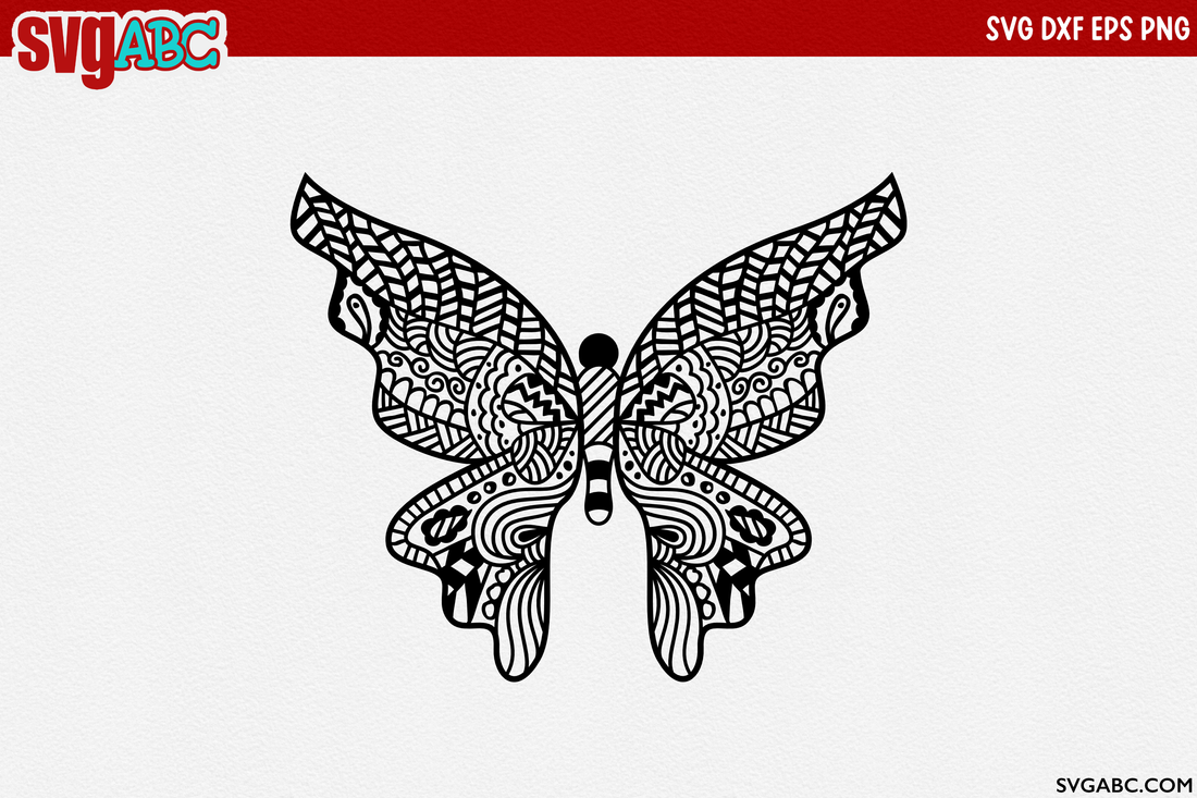 Spring SVG | Zentangle Butterfly SVG, DXF, EPS, Cut File – SVGABC