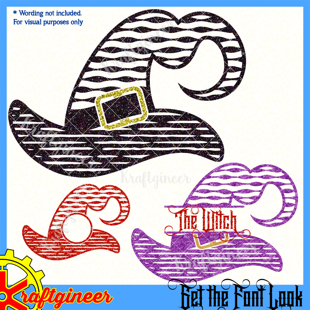 Halloween SVG | Linocut Witch Hat SVG, DXF, EPS, Cut File – SVGABC