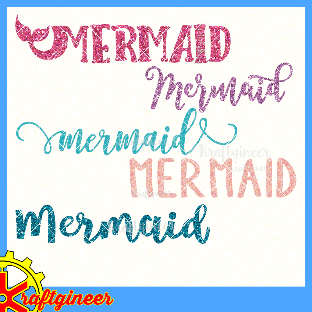 Summer SVG | Mermaid Word SVG, DXF, EPS, Cut File – SVGABC