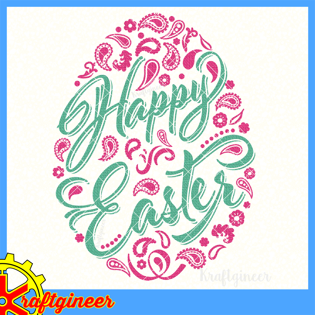 Easter SVG | Paisley Easter Egg SVG, DXF, EPS, Cut File – Kraftgineer ...