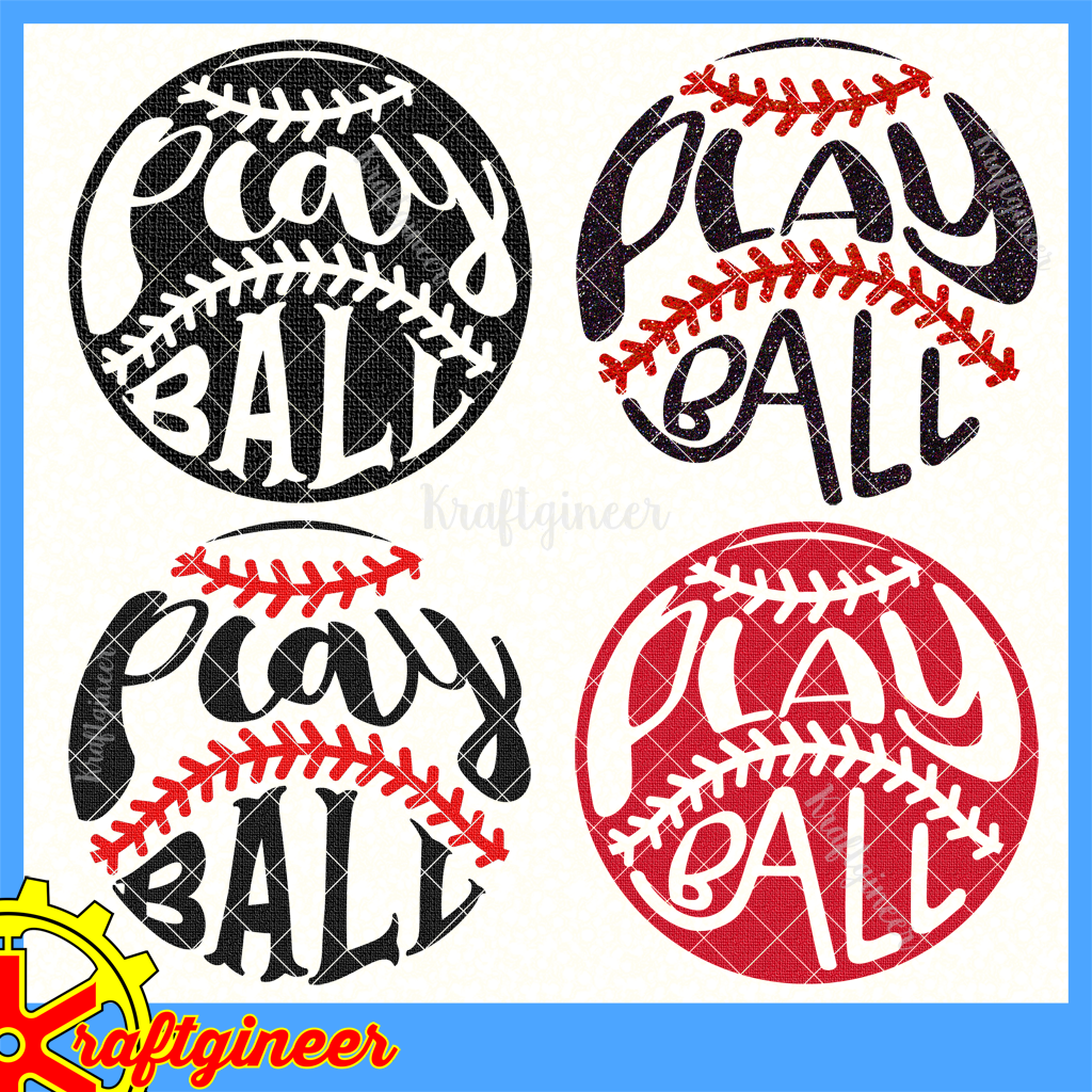 Baseball SVG | Play Ball SVG, DXF, EPS, Cut File – Kraftgineer Studio